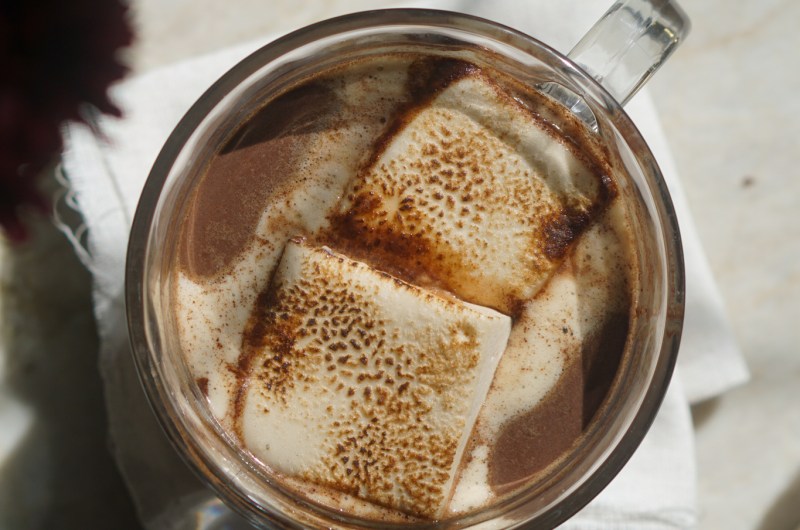 Espresso Hot Cocoa with Homemade Roasted Marshmallows